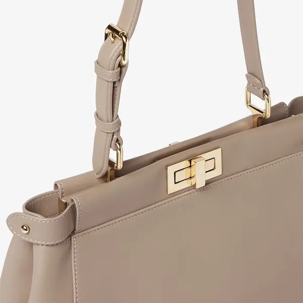 Fendi My Peekaboo Medium Dove Gray Leather Bag